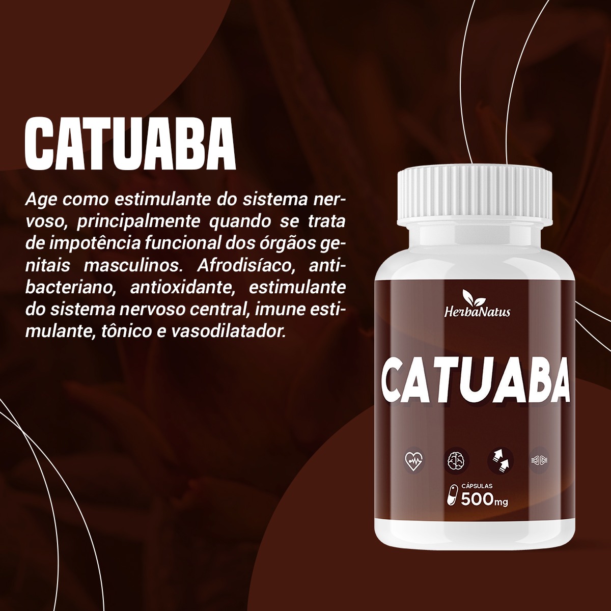CATUABA 100 CPS HERBANATUS - Gaúcho Distribuídora